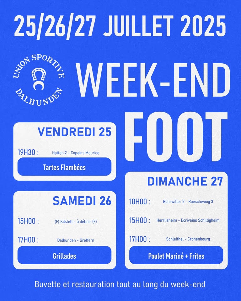 Week-end foot de l’US Dalhunden – Nord Alsace Foot